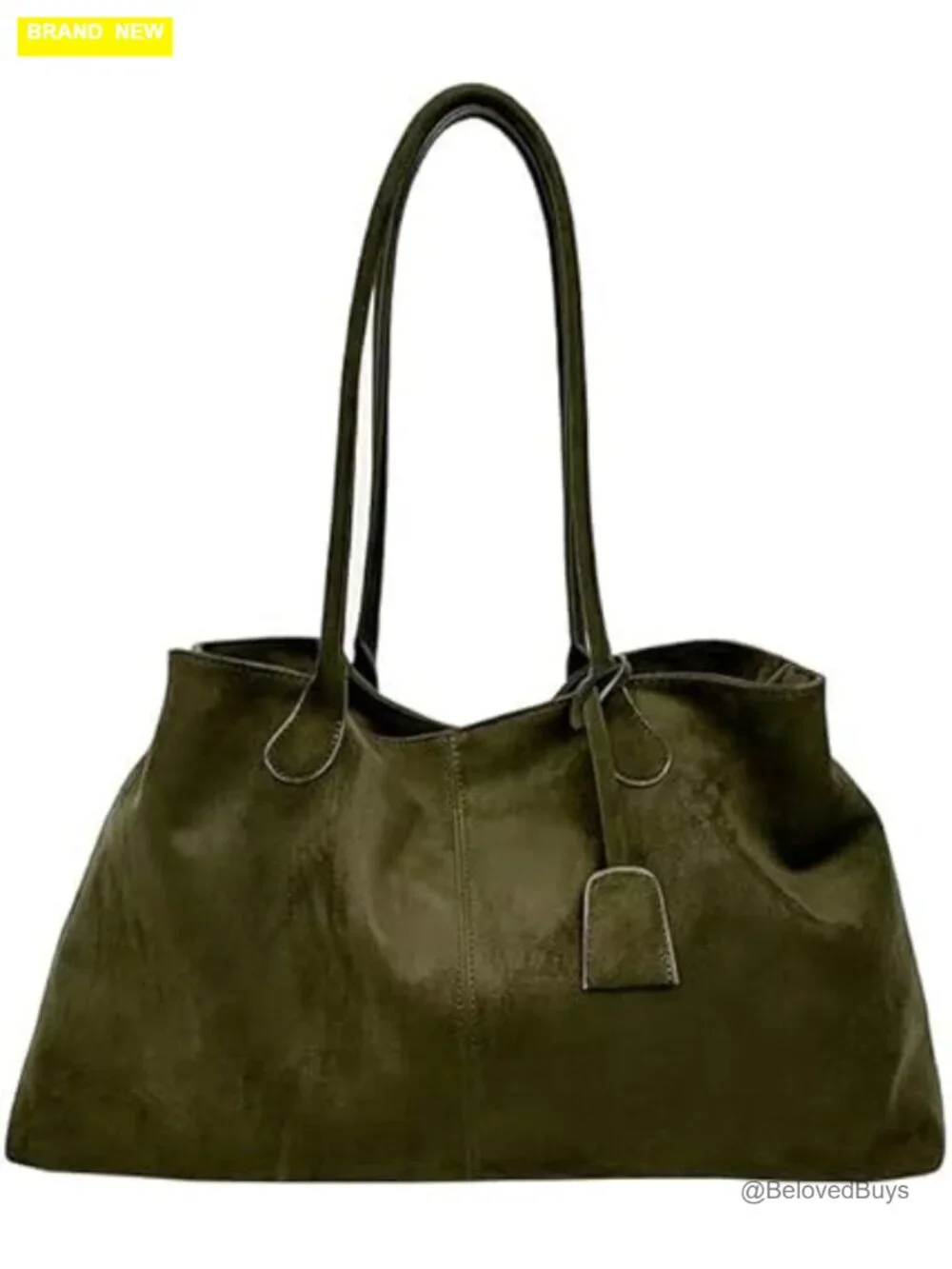 Bags | Faux Suede Tote Bag Large Hobo Handbag With Magnetic Snap For ...